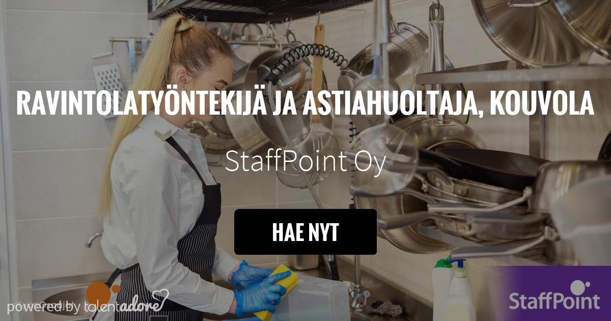 Ravintolatyöntekijä ja astiahuoltaja, Kouvola | StaffPoint Oy