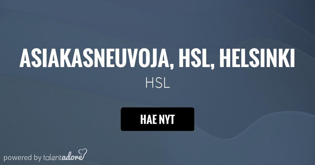 Asiakasneuvoja, HSL, Helsinki | HSL