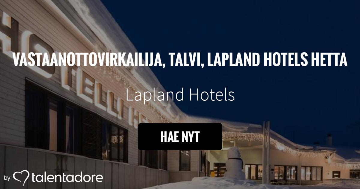 Vastaanottovirkailija, talvi, Lapland Hotels Hetta | Lapland Hotels