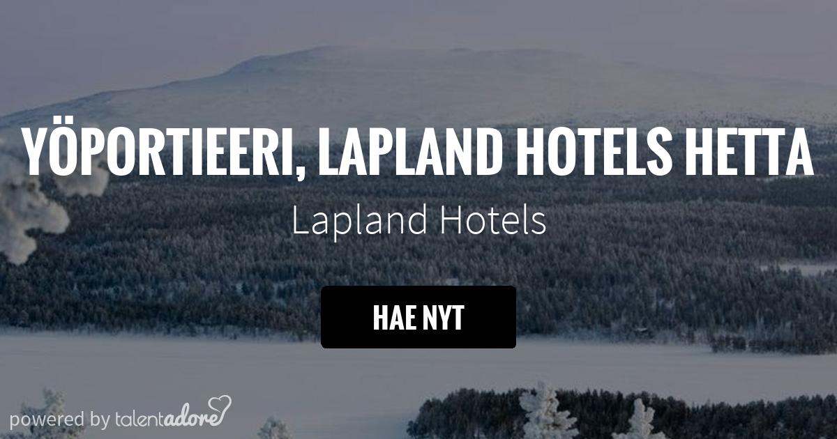 Yöportieeri, Lapland Hotels Hetta | Lapland Hotels